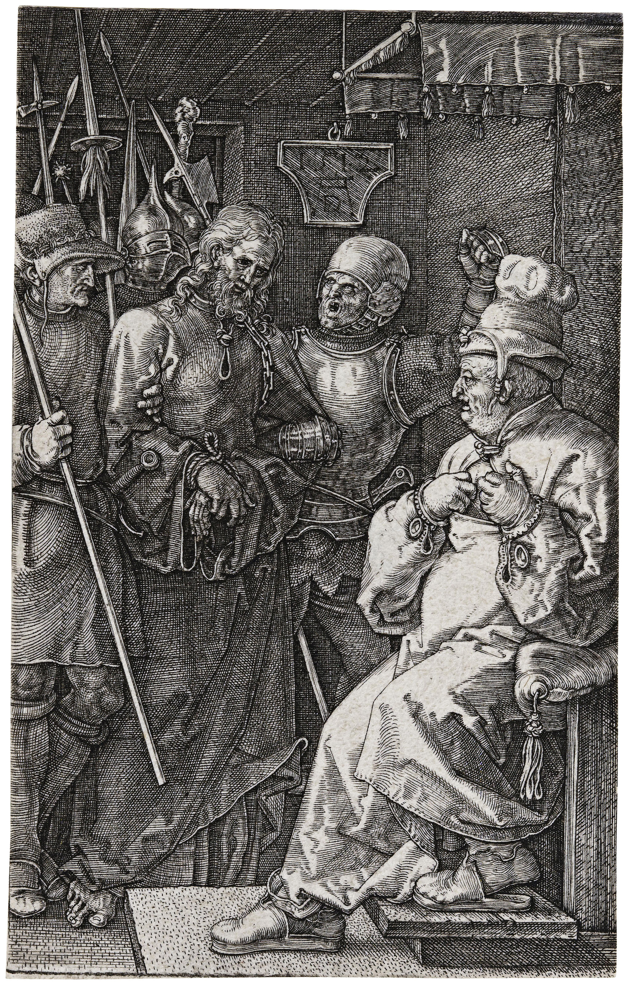ALBRECHT DÜRER (1471-1528), Christ before Caiaphas, from: The Engraved ...