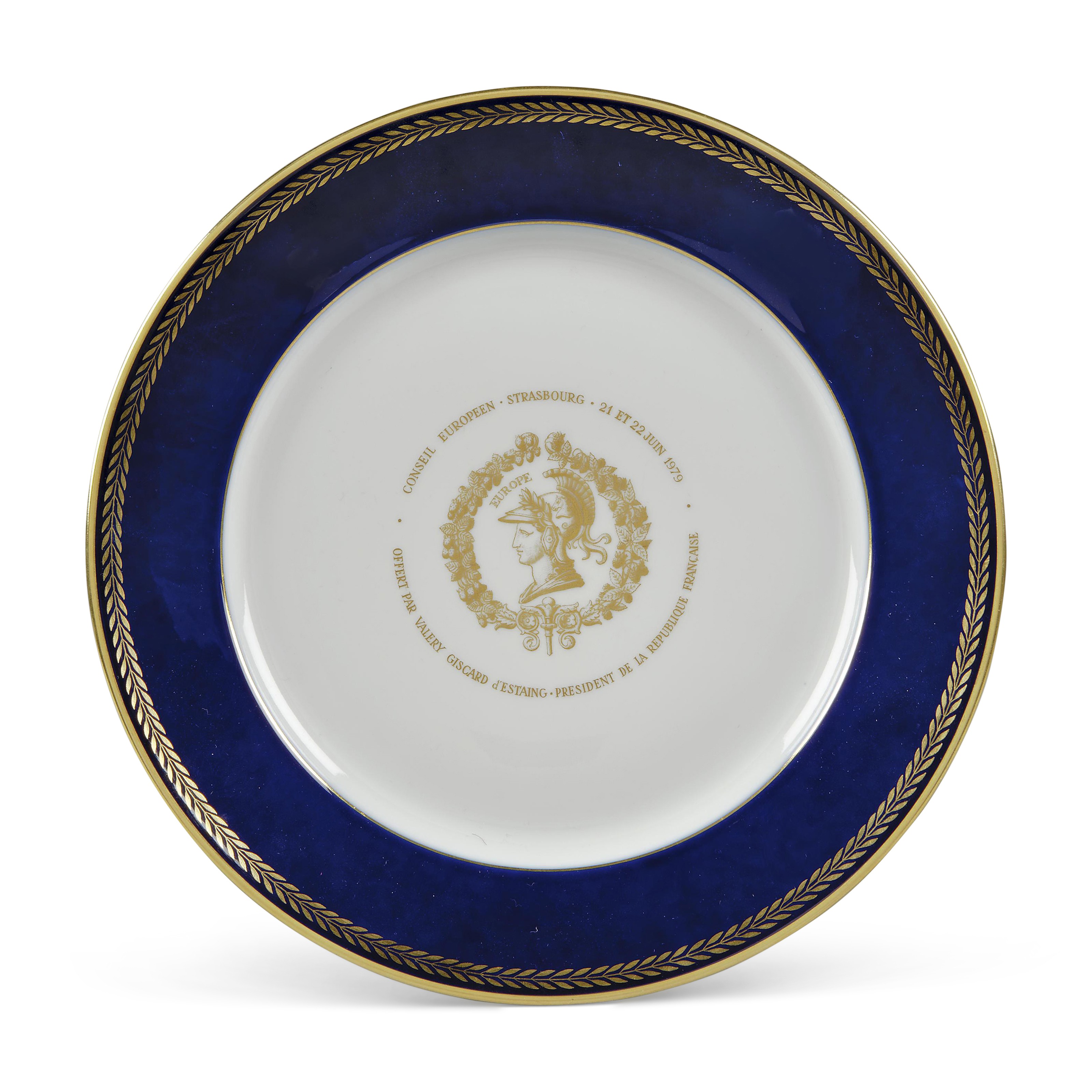 STRASBOURG SUMMIT: EUROPEAN COUNCIL COMMEMORATIVE PLATE, 1979, FRENCH ...