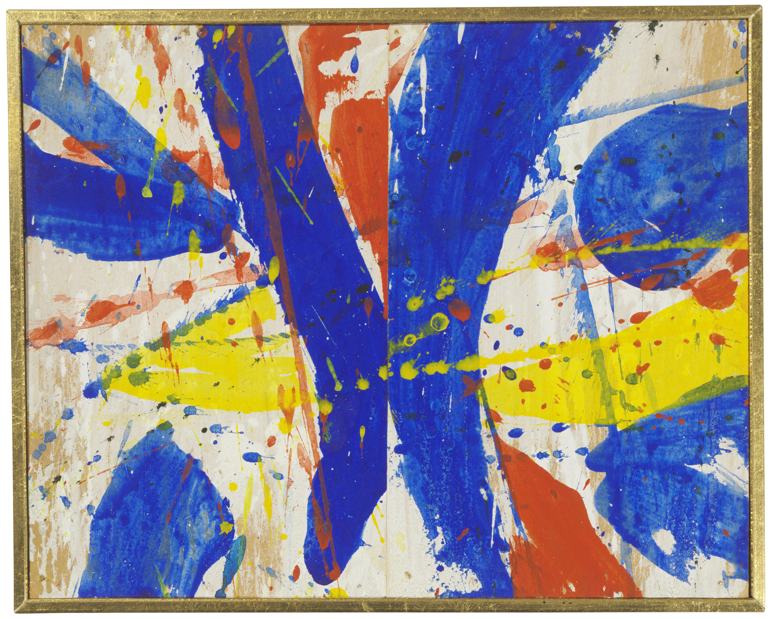 SAM FRANCIS (1923-1994), Composition, Yellow, Blue, Black and White ...