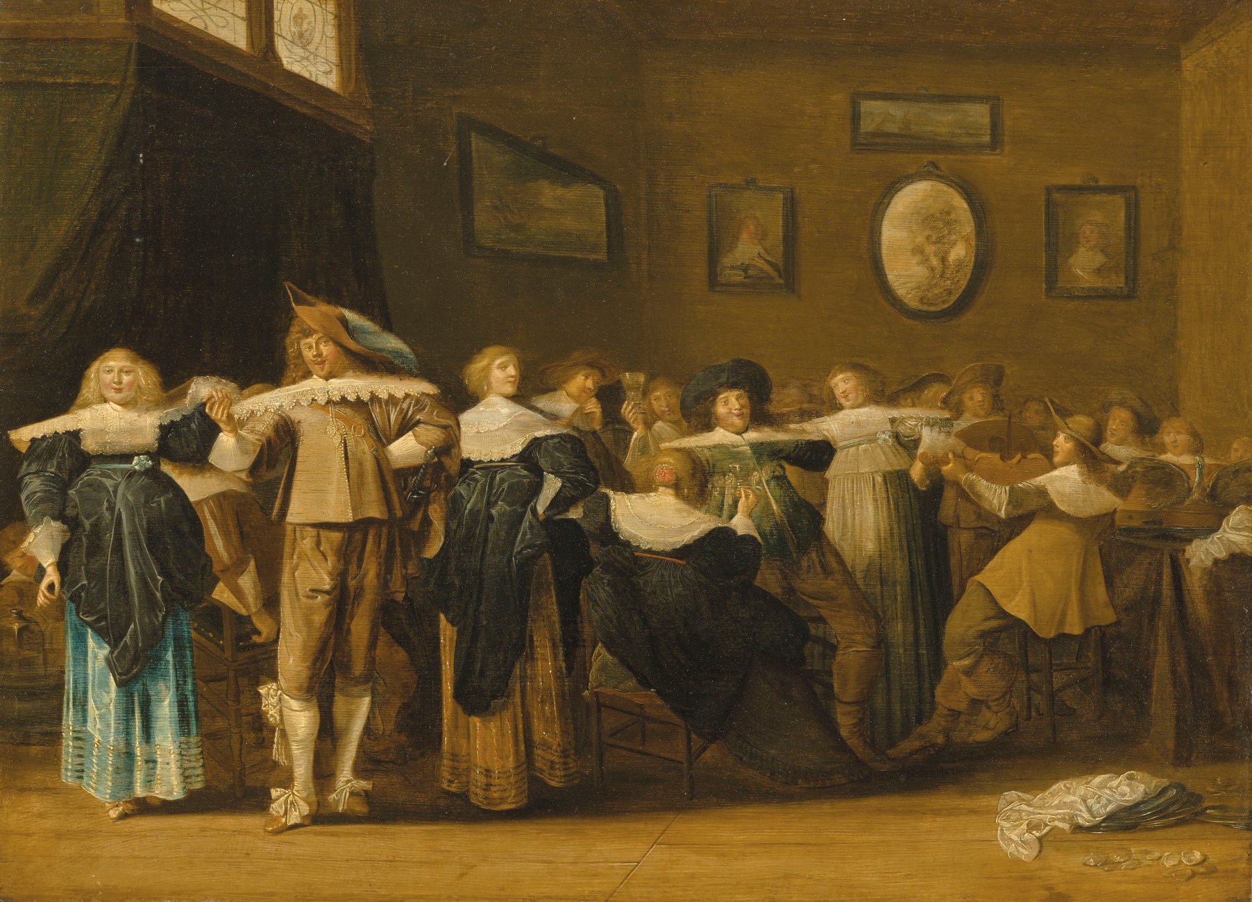 Dirck Hals (Dutch, 1591-1656), A merry company drinking and making ...
