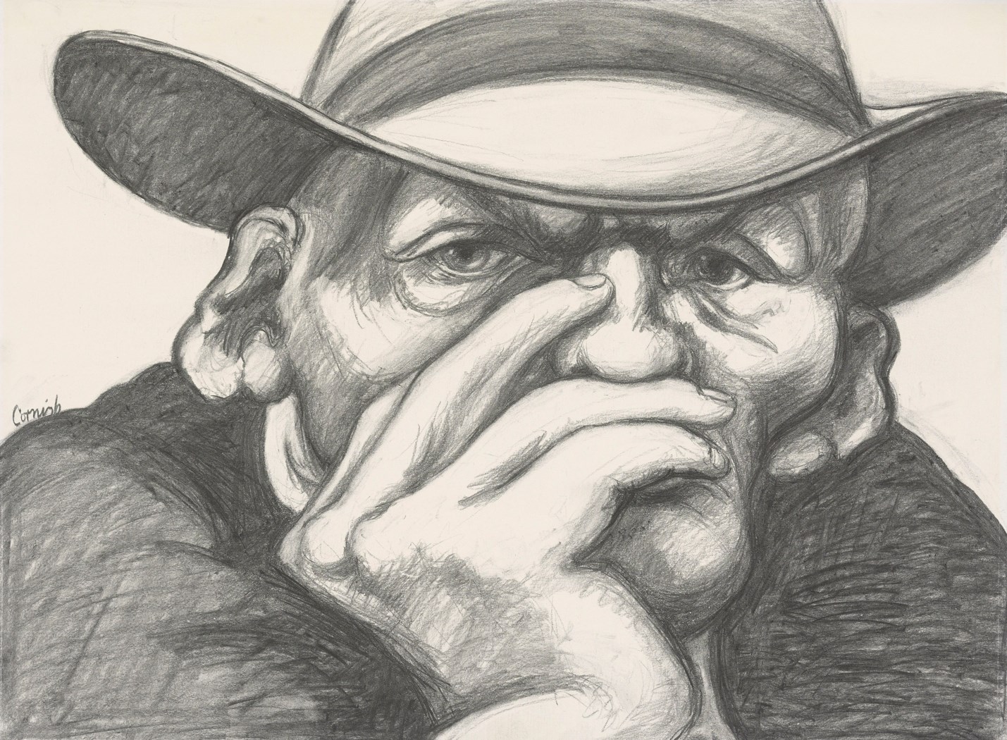 Norman Cornish (1919-2014), Man with head in hand | Christie's