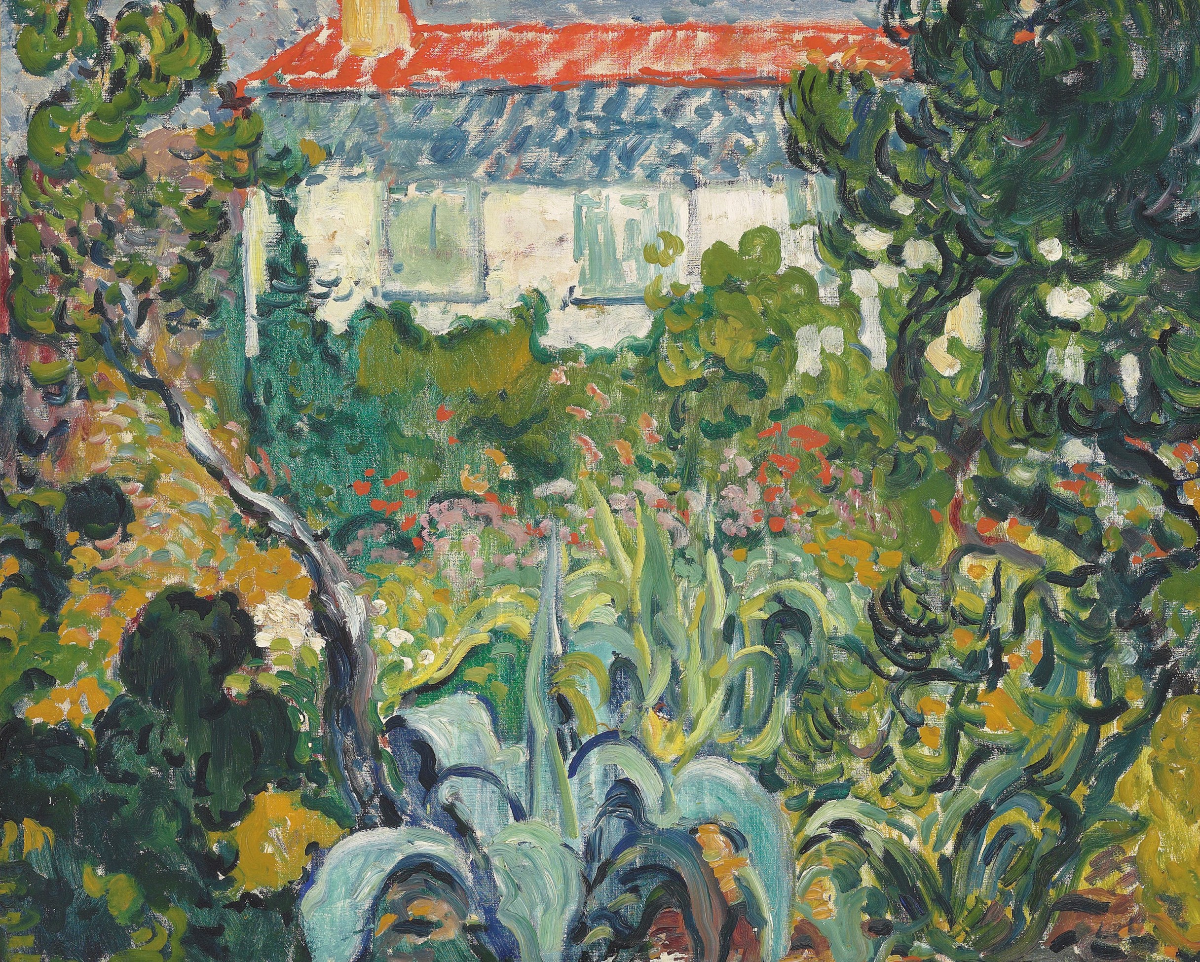 Louis Valtat (1869-1952), Le jardin de la maison au toit rouge | Christie's