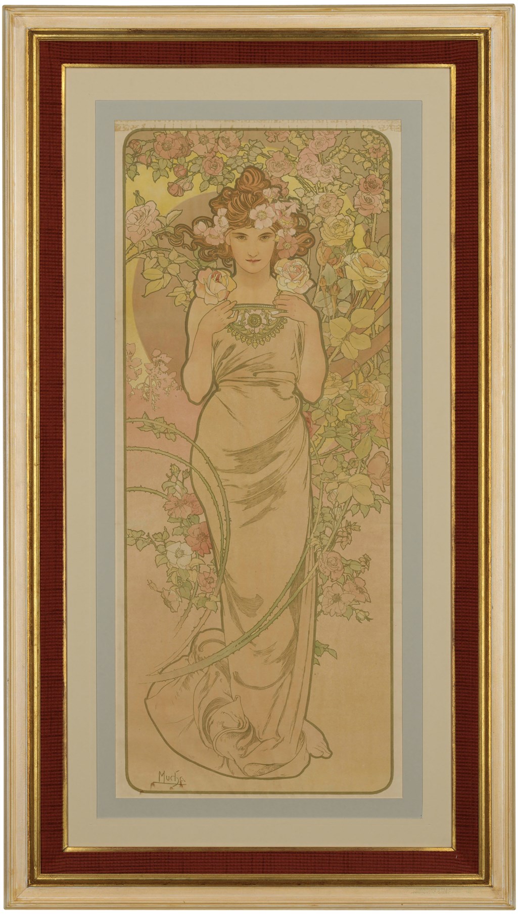 ALPHONSE MUCHA (1860-1939), Les fleurs: l'iris, l'œillet, le lys, la ...