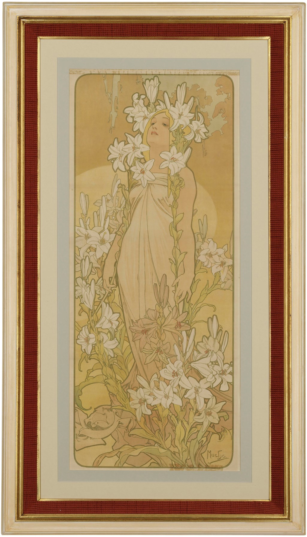 ALPHONSE MUCHA (1860-1939), Les fleurs: l'iris, l'œillet, le lys, la ...