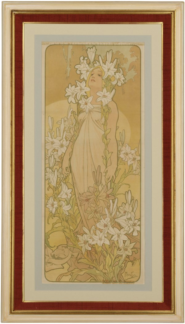 ALPHONSE MUCHA (1860-1939), Les fleurs: l'iris, l'œillet, le lys, la ...