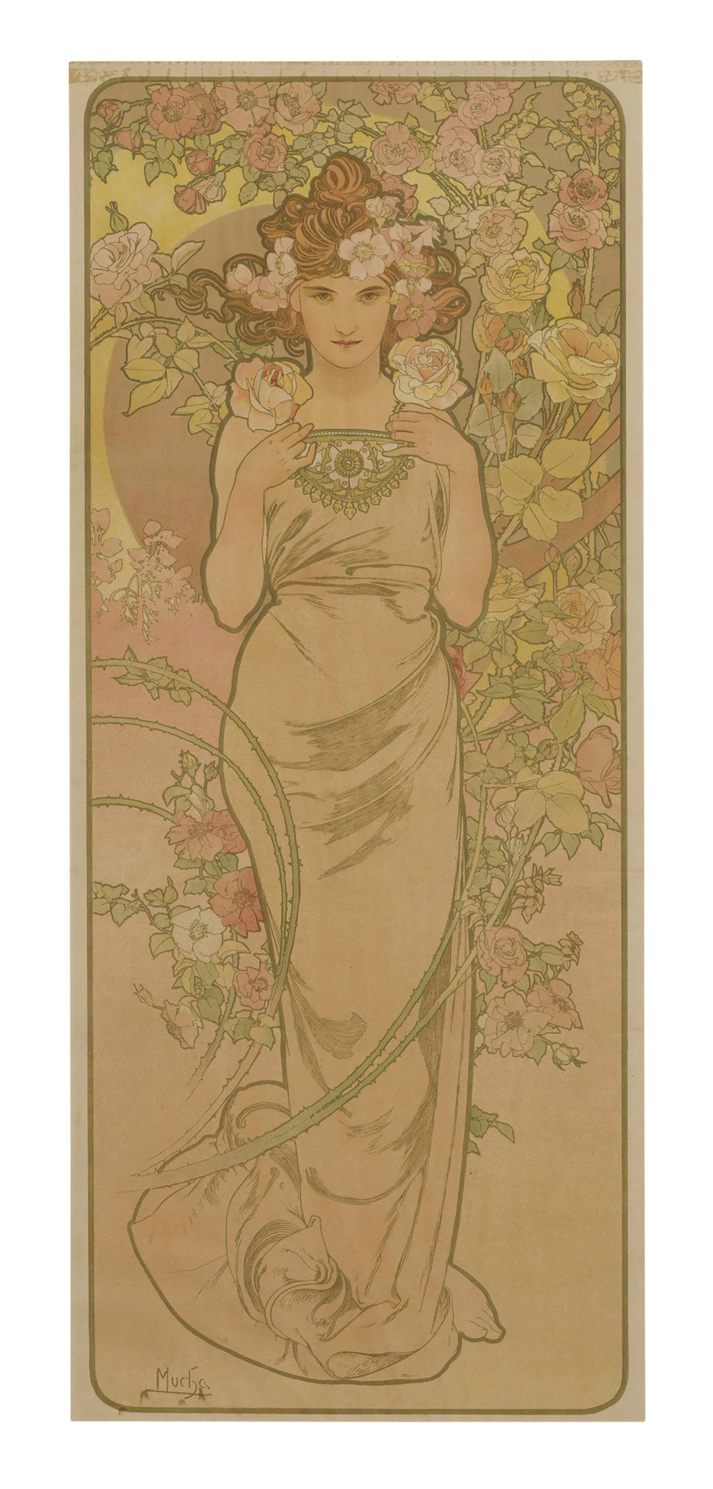 ALPHONSE MUCHA (1860-1939), Les fleurs: l'iris, l'œillet, le lys, la ...
