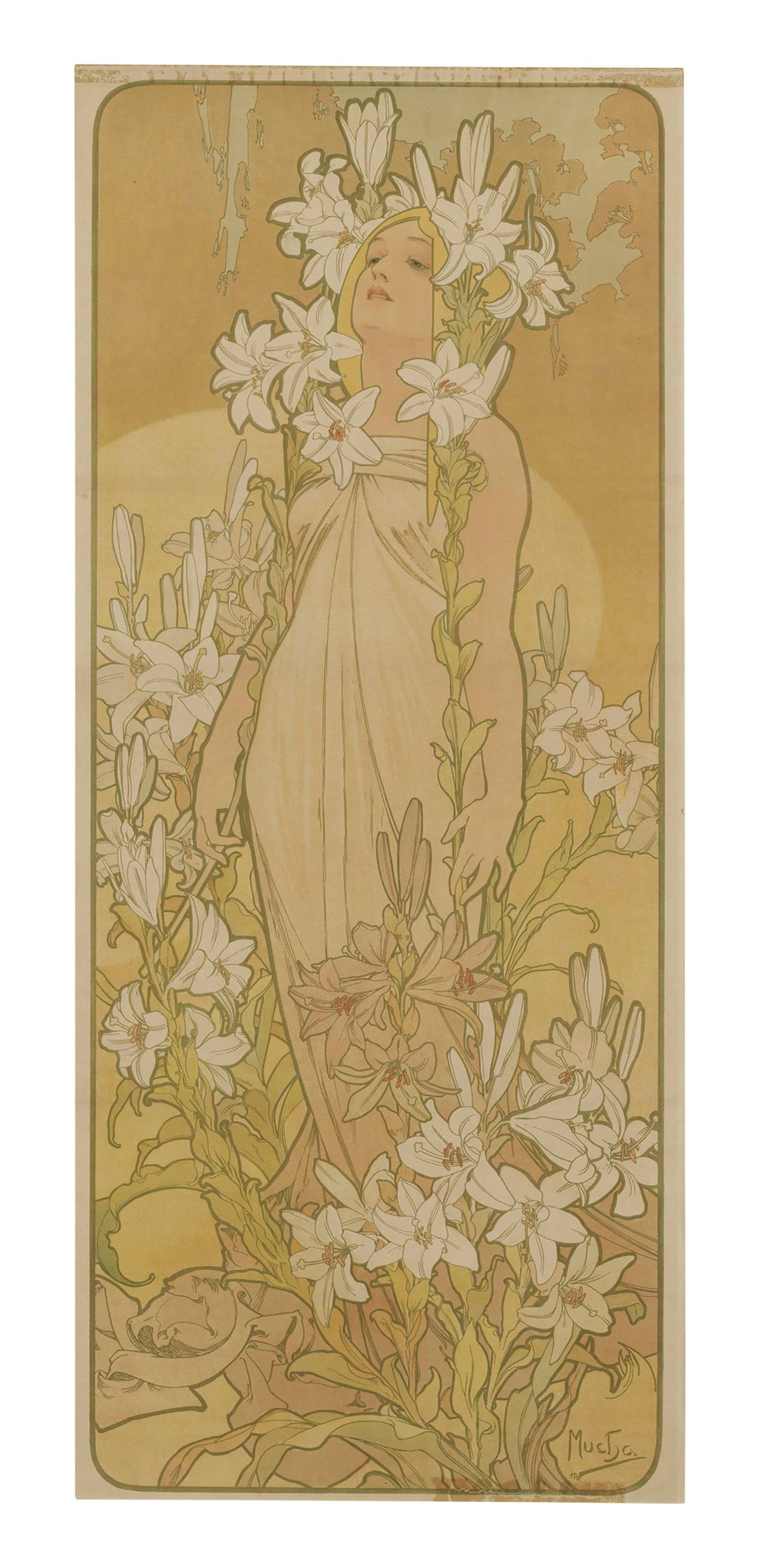 ALPHONSE MUCHA (1860-1939), Les fleurs: l'iris, l'œillet, le lys, la ...