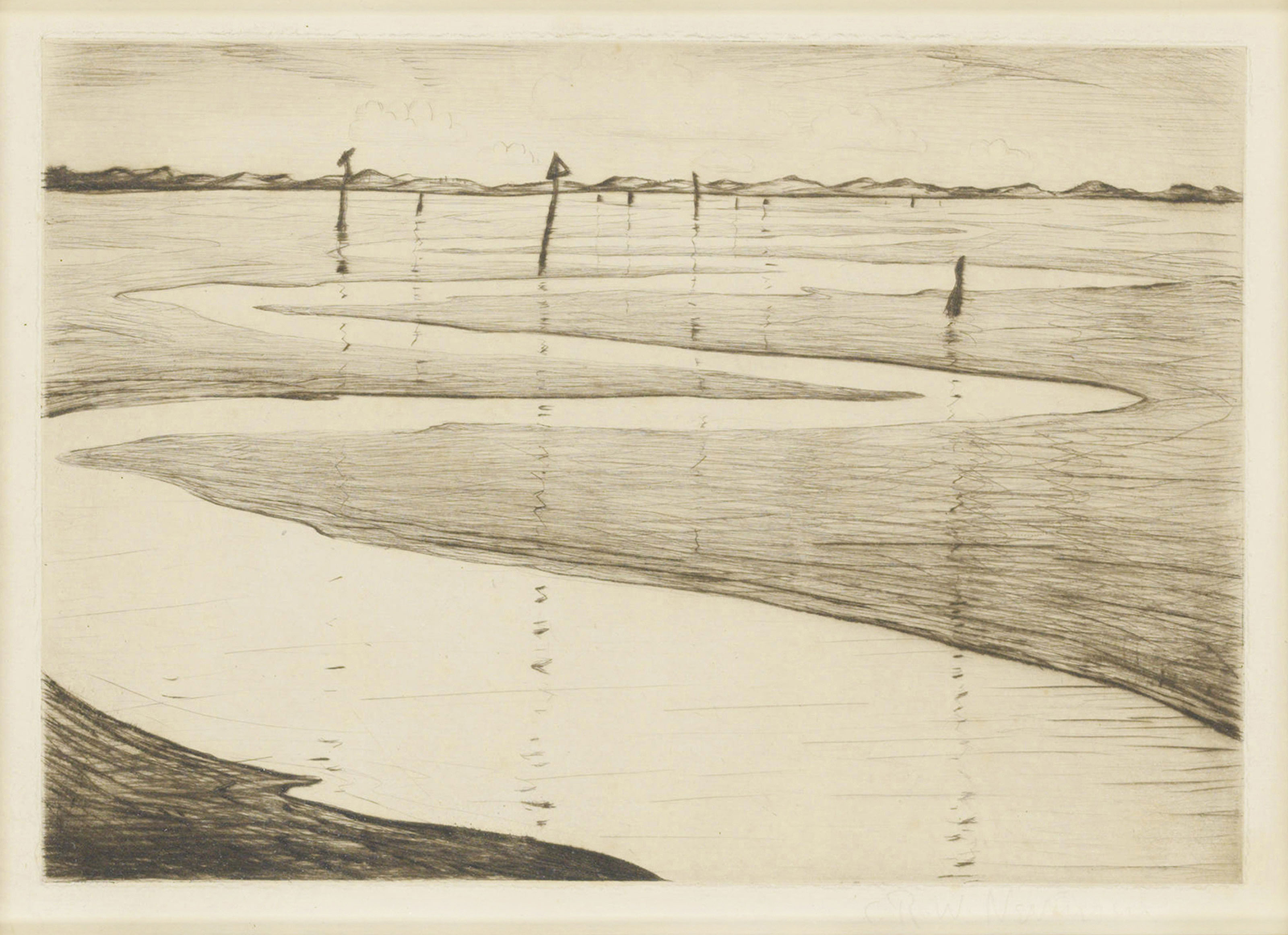 CHRISTOPHER RICHARD WYNNE NEVINSON (1889-1946), The Estuary (The Silver ...