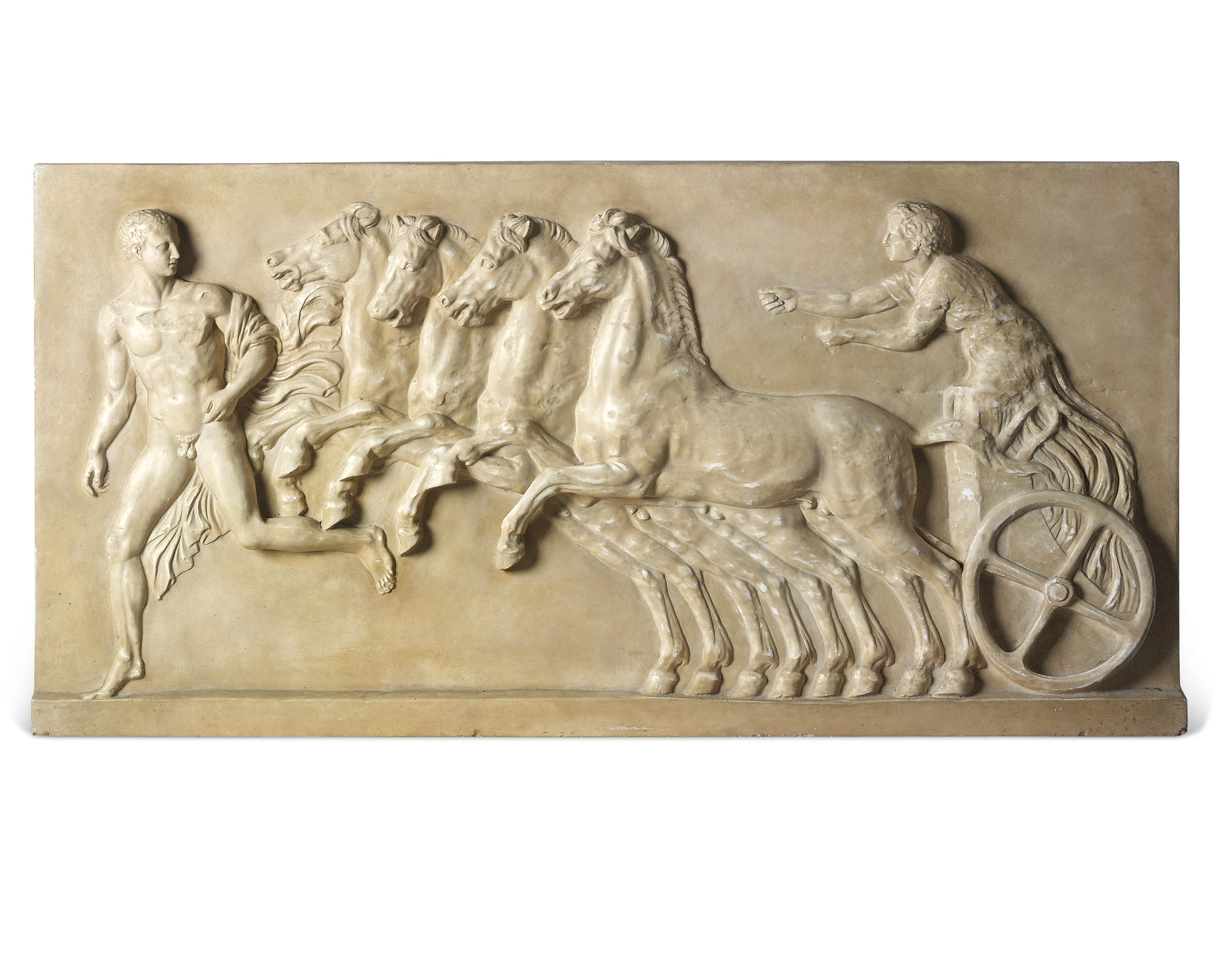 A FRENCH PLASTER RELIEF CAST OF A CLASSICAL FRAGMENT
