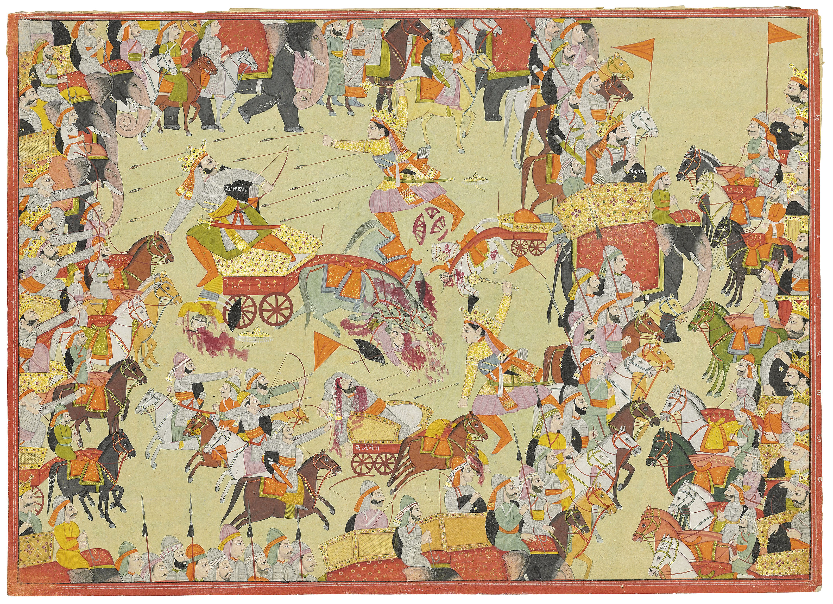 AN ILLUSTRATION TO A MAHABHARATA SERIES: ABHIMANYU TRAPPED IN THE ...