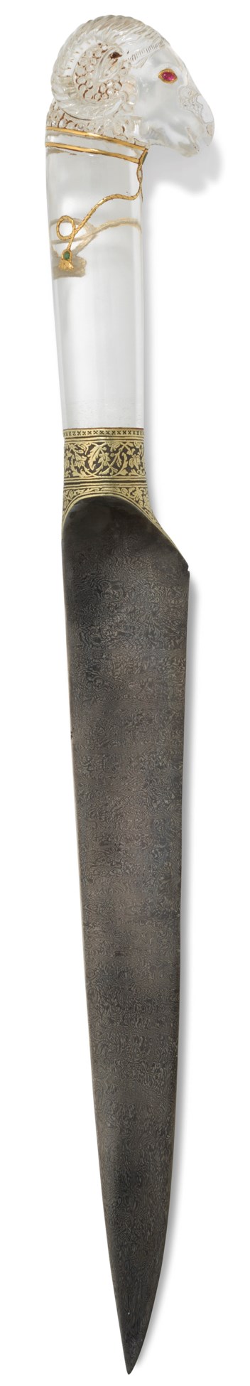 A ROCK-CRYSTAL HILTED WATERED-STEEL DAGGER, MUGHAL INDIA, 1700-1850 ...