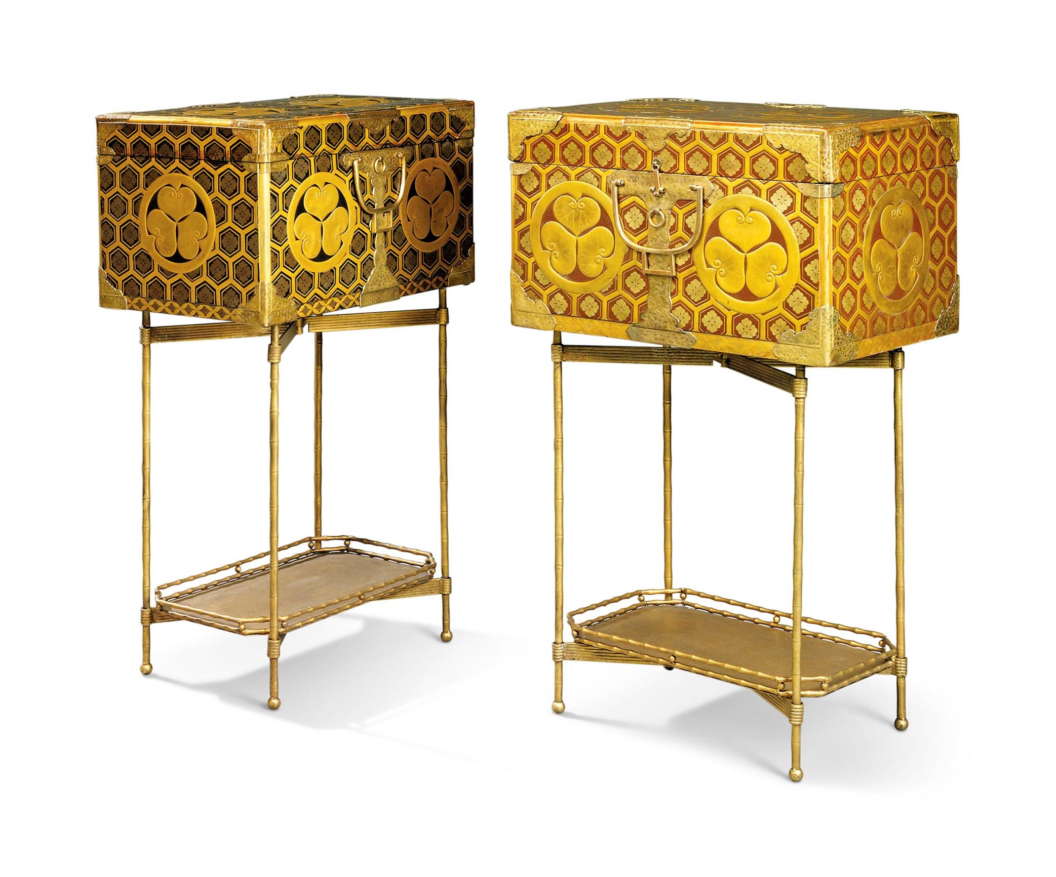 TWO JAPANESE BRASS-MOUNTED LACQUERED COFFERS, 19TH CENTURY | Christie's