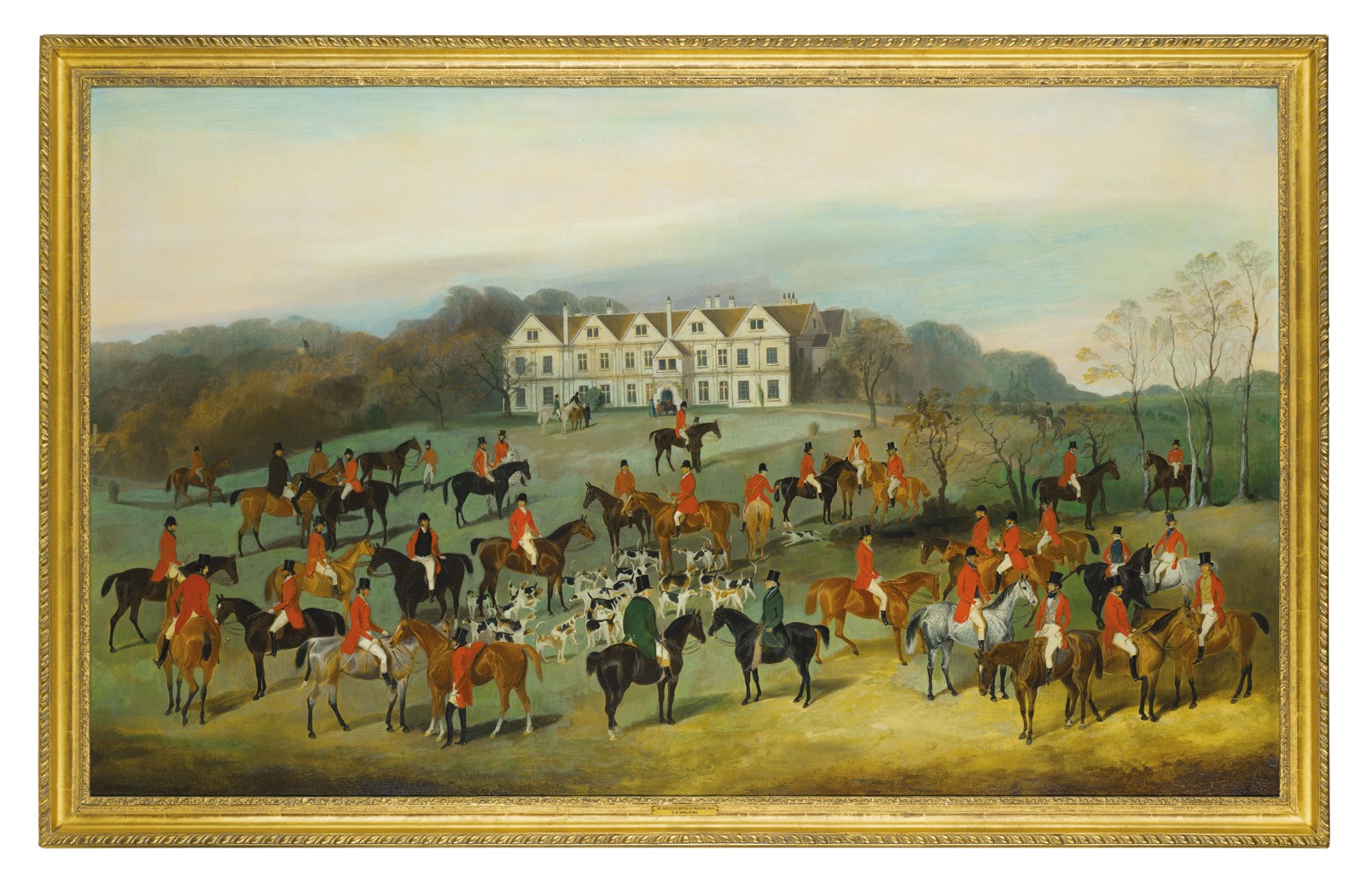 Charles Bilger Spalding (1810-1871), The meet of the Hambledon hounds ...