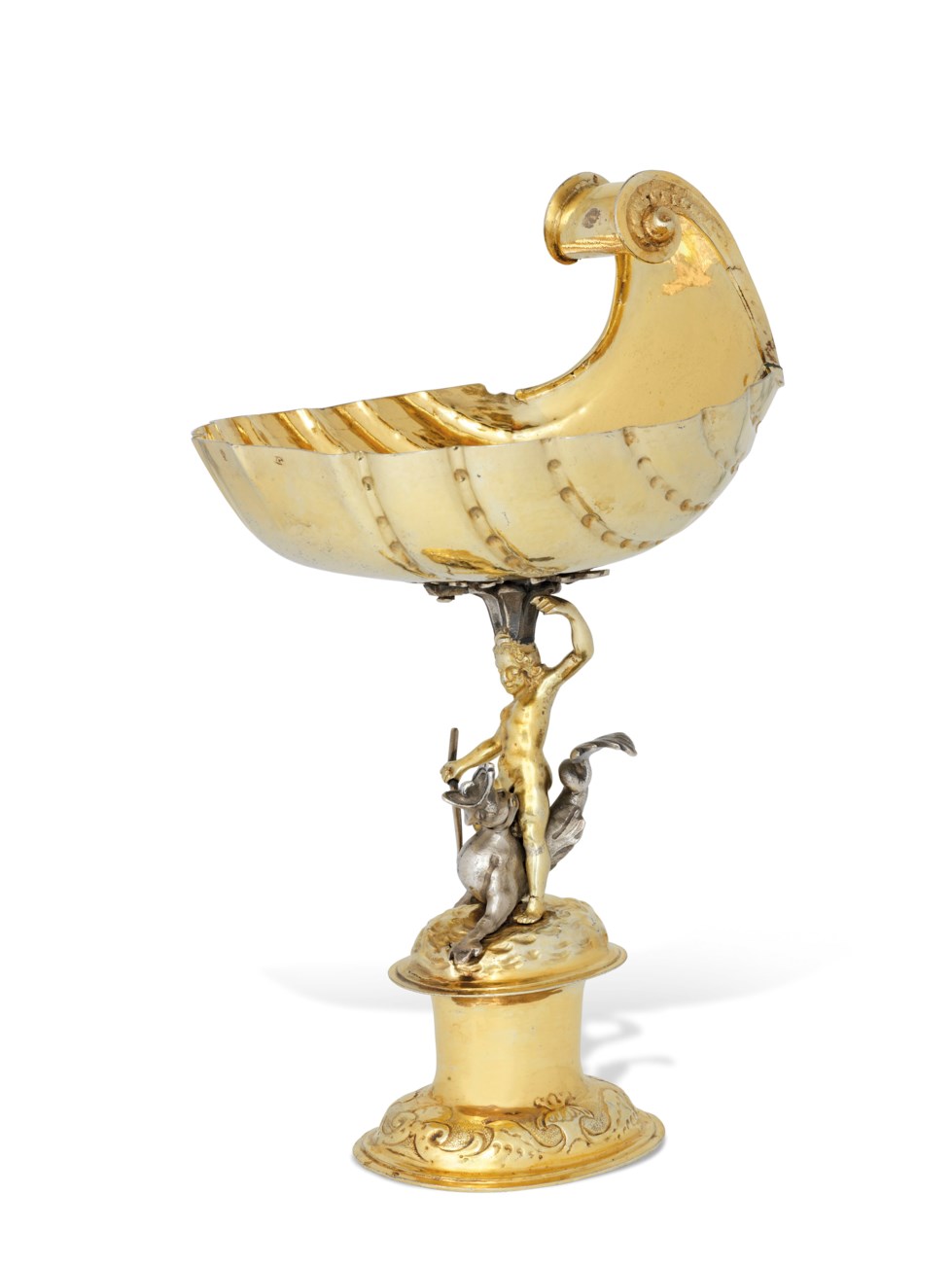 A GERMAN PARCEL-GILT SILVER CUP, MARK OF JERONYMUS GILG, AUGSBURG ...