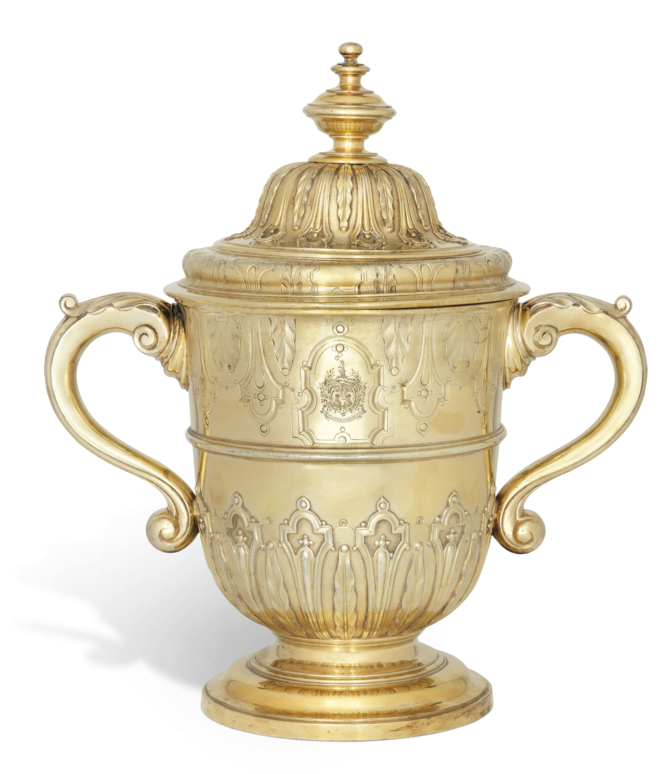 A GERMAN PARCEL-GILT SILVER CUP, MARK OF JERONYMUS GILG, AUGSBURG ...