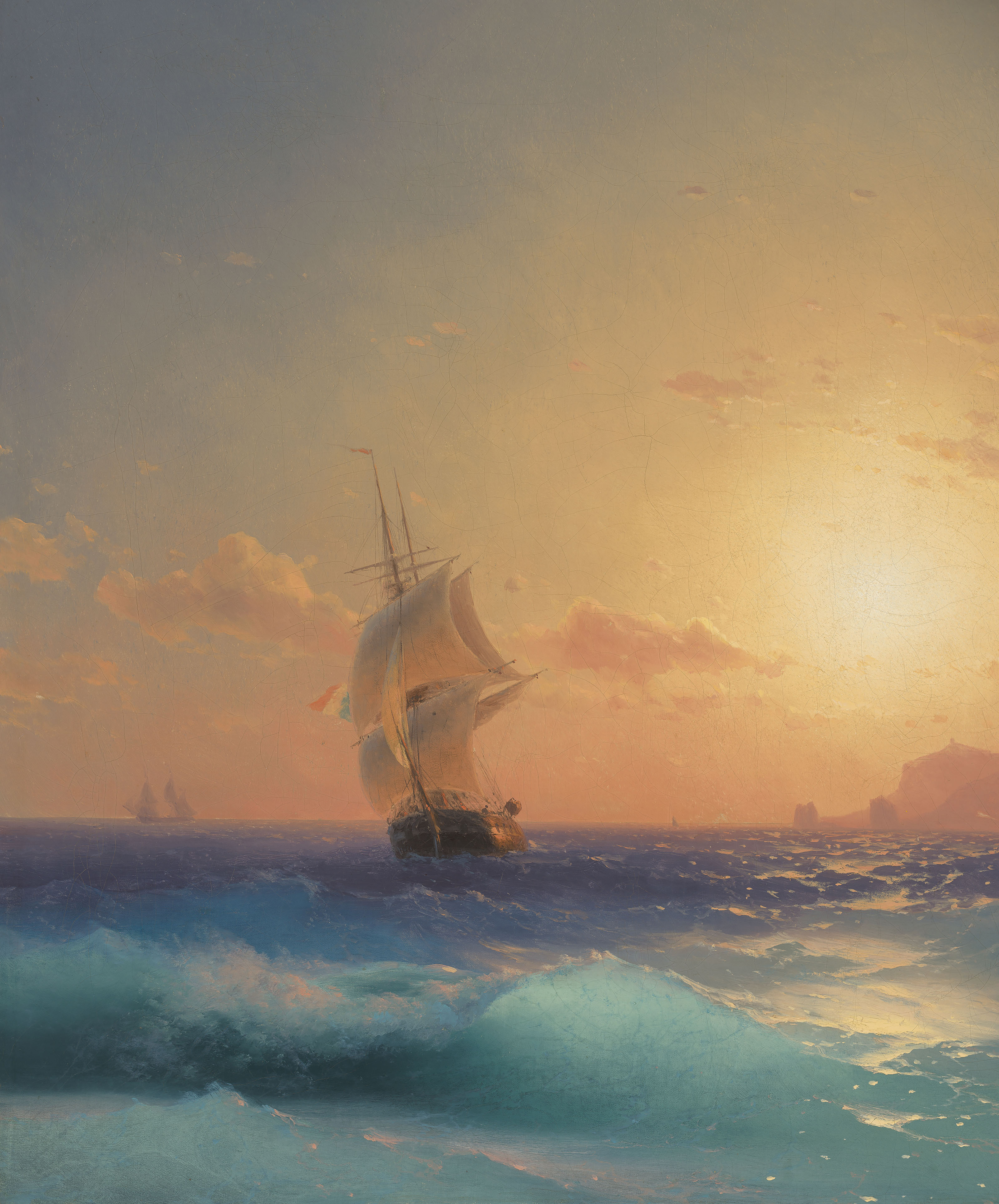 Ivan Aivazovsky (1817-1900) , Sunset over Ischia | Christie's