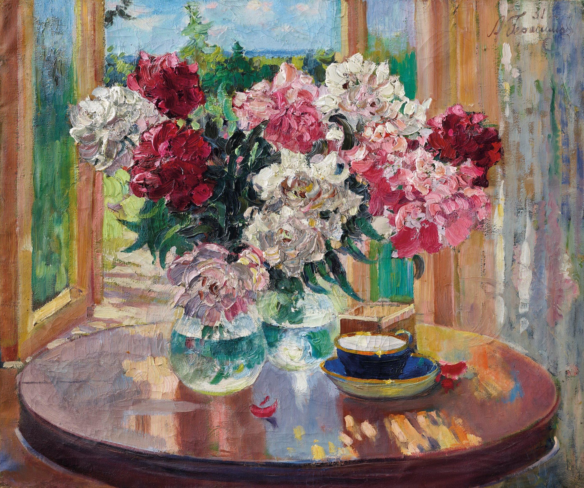 Aleksandr Gerasimov (1881-1963), Peonies | Christie's