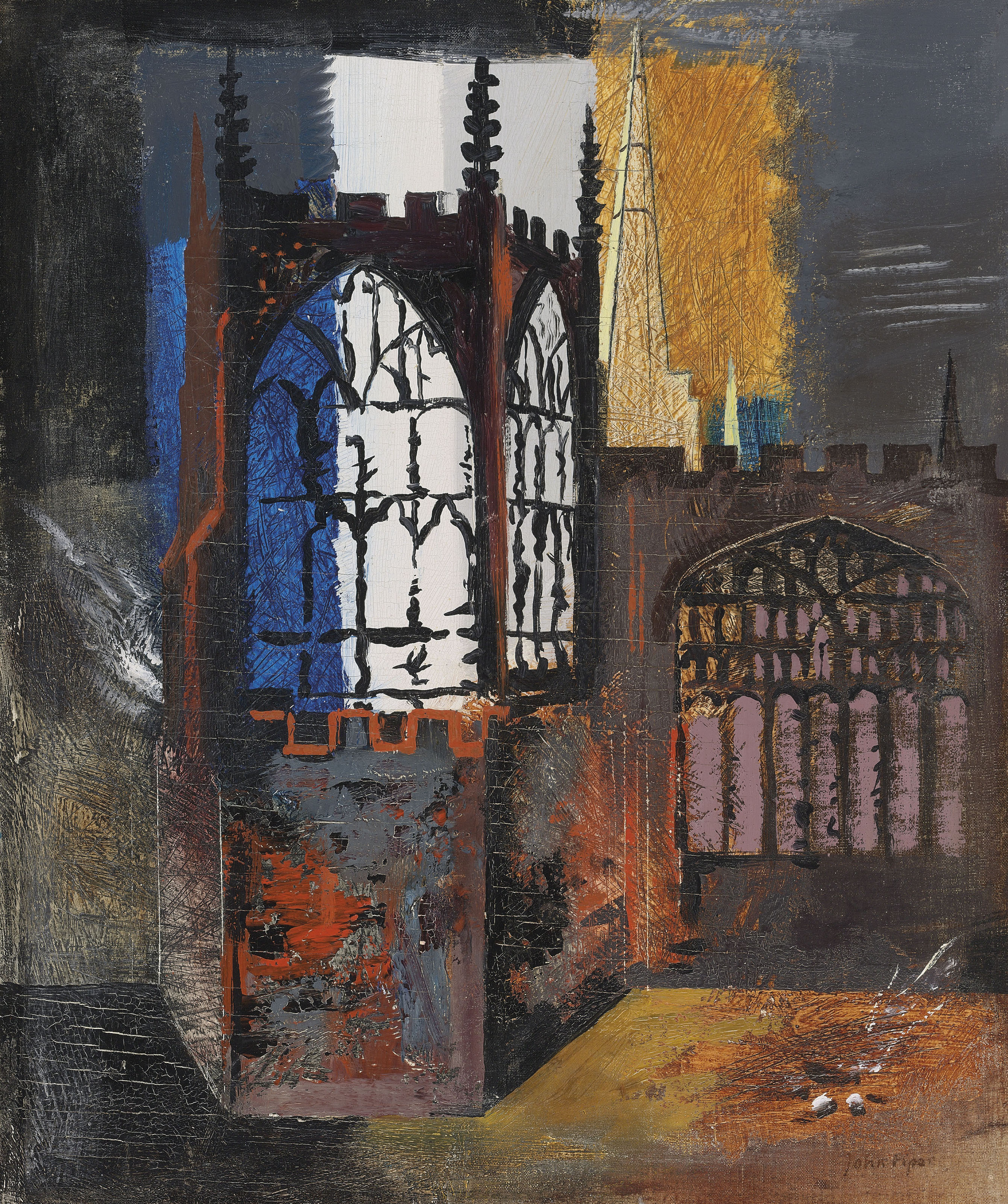 John Piper, C.H. (1903-1992) , Coventry, November 1940 | Christie's
