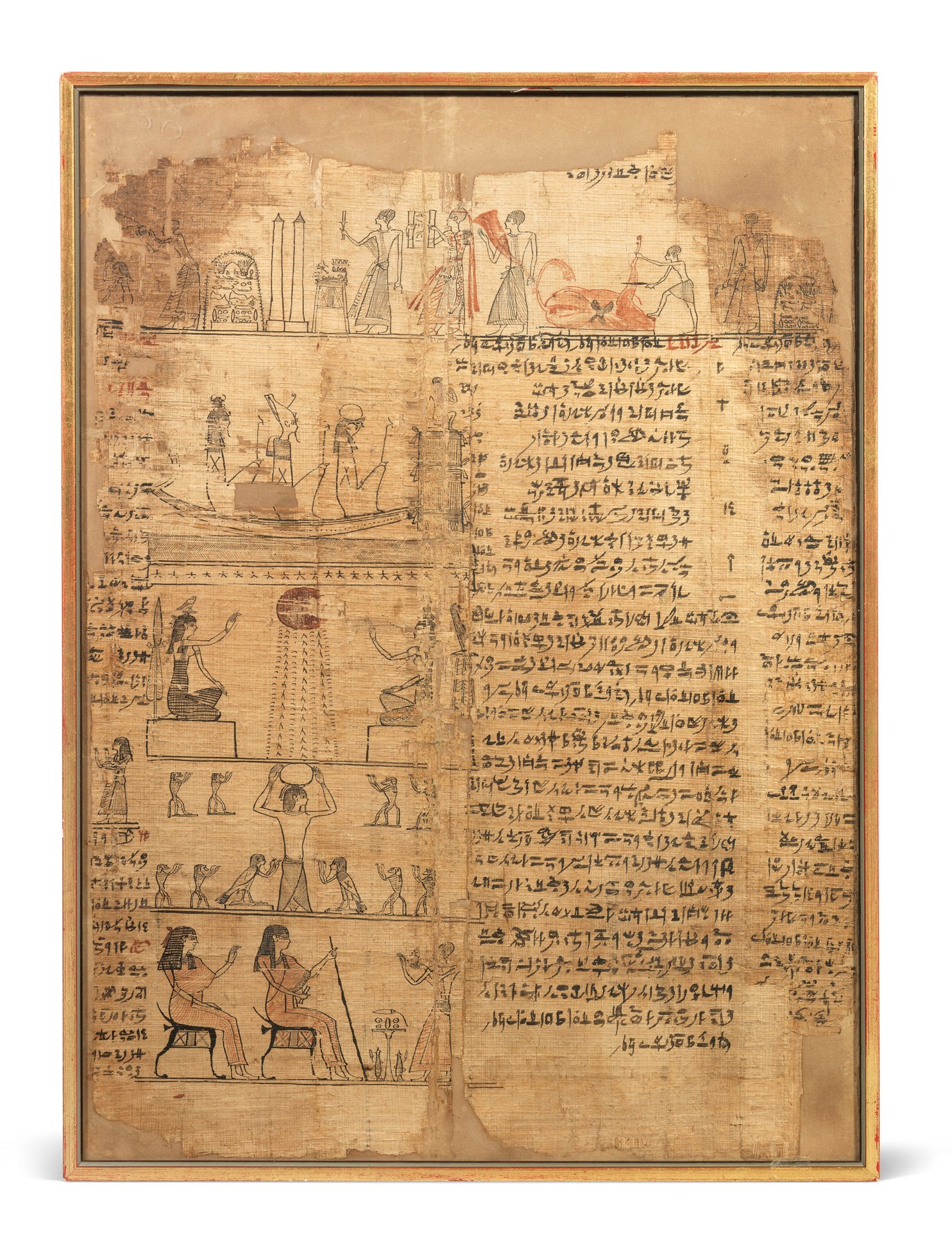 AN EGYPTIAN BOOK OF THE DEAD PAPYRUS FRAGMENT FOR TA-PER-USIR ...