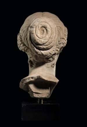 A ROMAN MARBLE PORTRAIT HEAD OF THE EMPRESS FAUSTINA MINOR