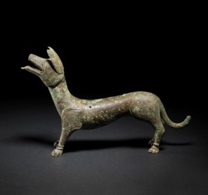 A ROMANO-BRITISH BRONZE DOG