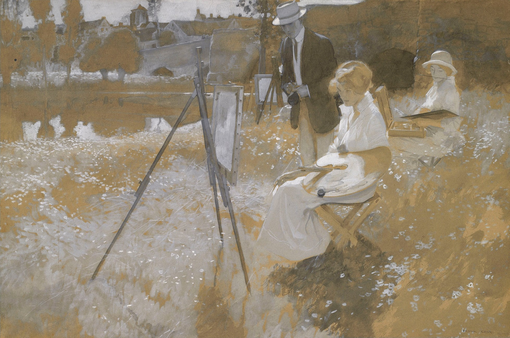 Frank Craig (1874-1918), Stopping in front of Alameda Golden's large ...