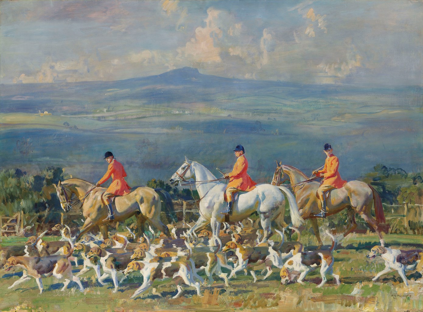Sir Alfred James Munnings, P.R.A., R.W.S. (1878-1959), The Bramham Moor ...