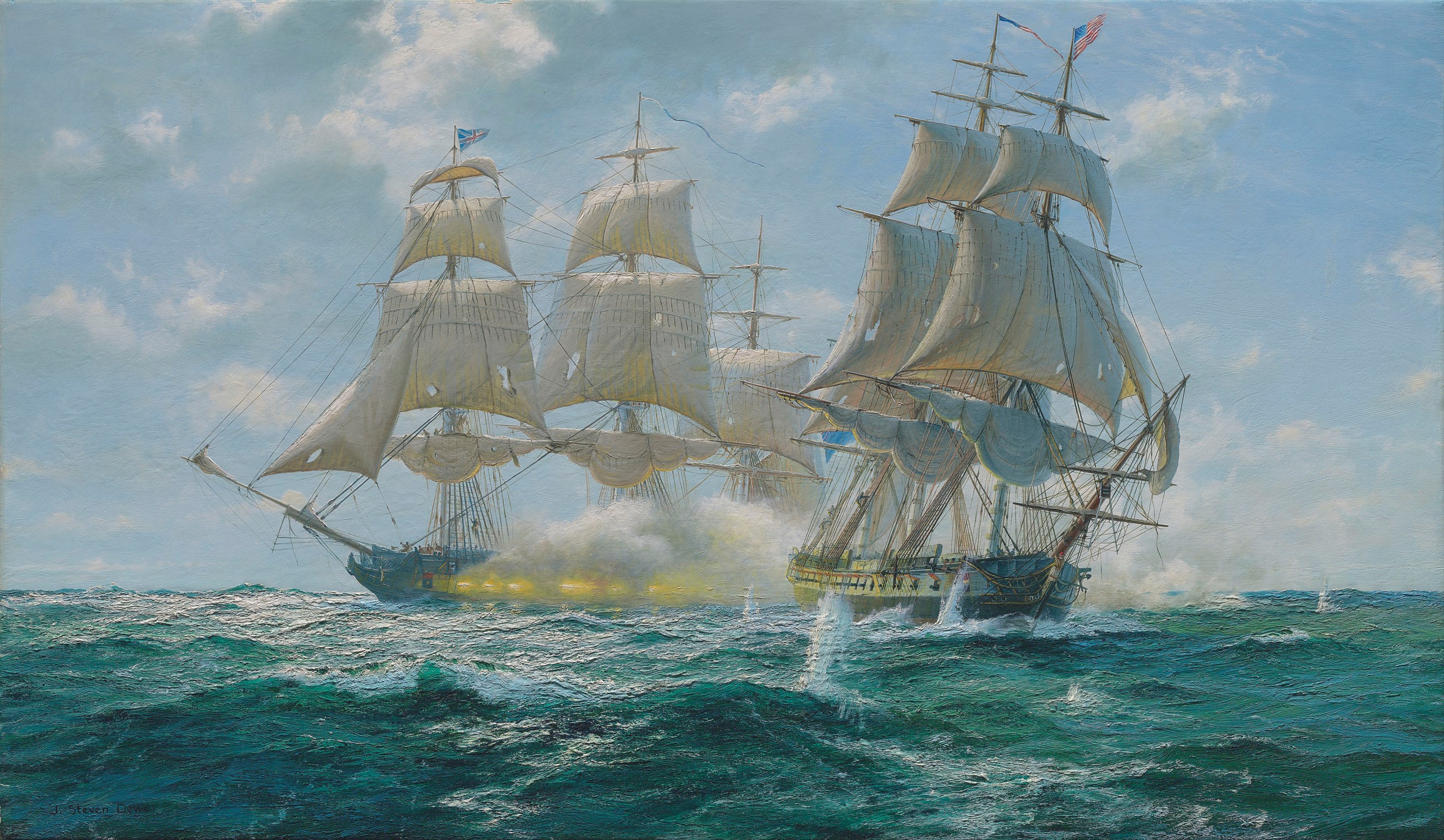 John Steven Dews (b. 1949), The action between H.M.S. Java and the U.S ...