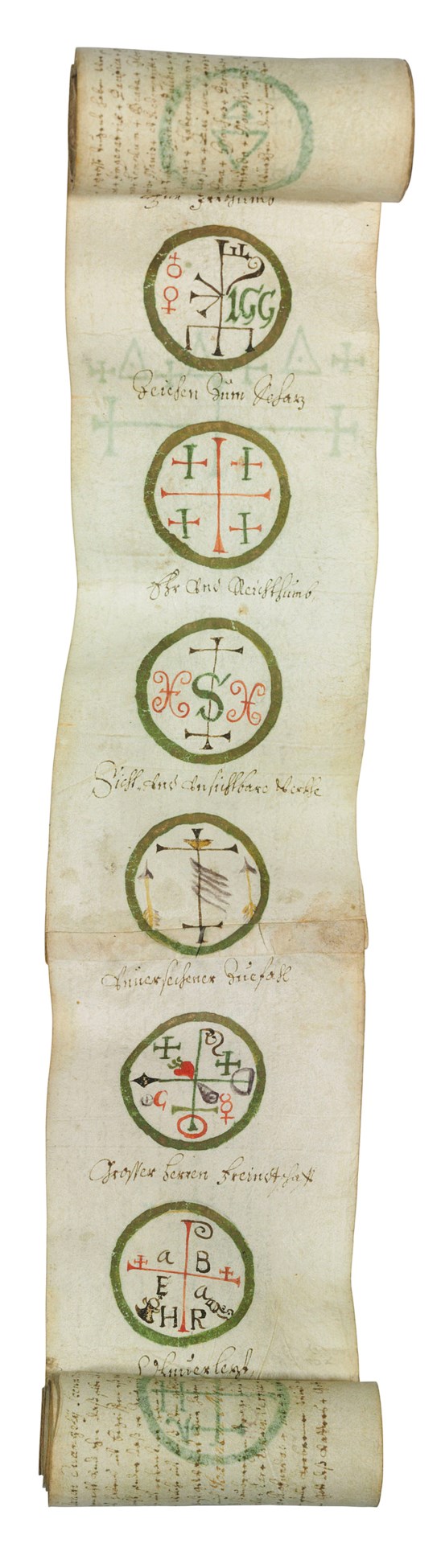 MAGICAL AND AMULETIC SCROLL OF THE ALCHEMIST JOHANNES MICHAEL, in ...