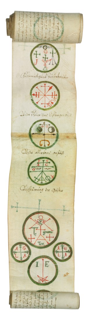MAGICAL AND AMULETIC SCROLL OF THE ALCHEMIST JOHANNES MICHAEL, in ...