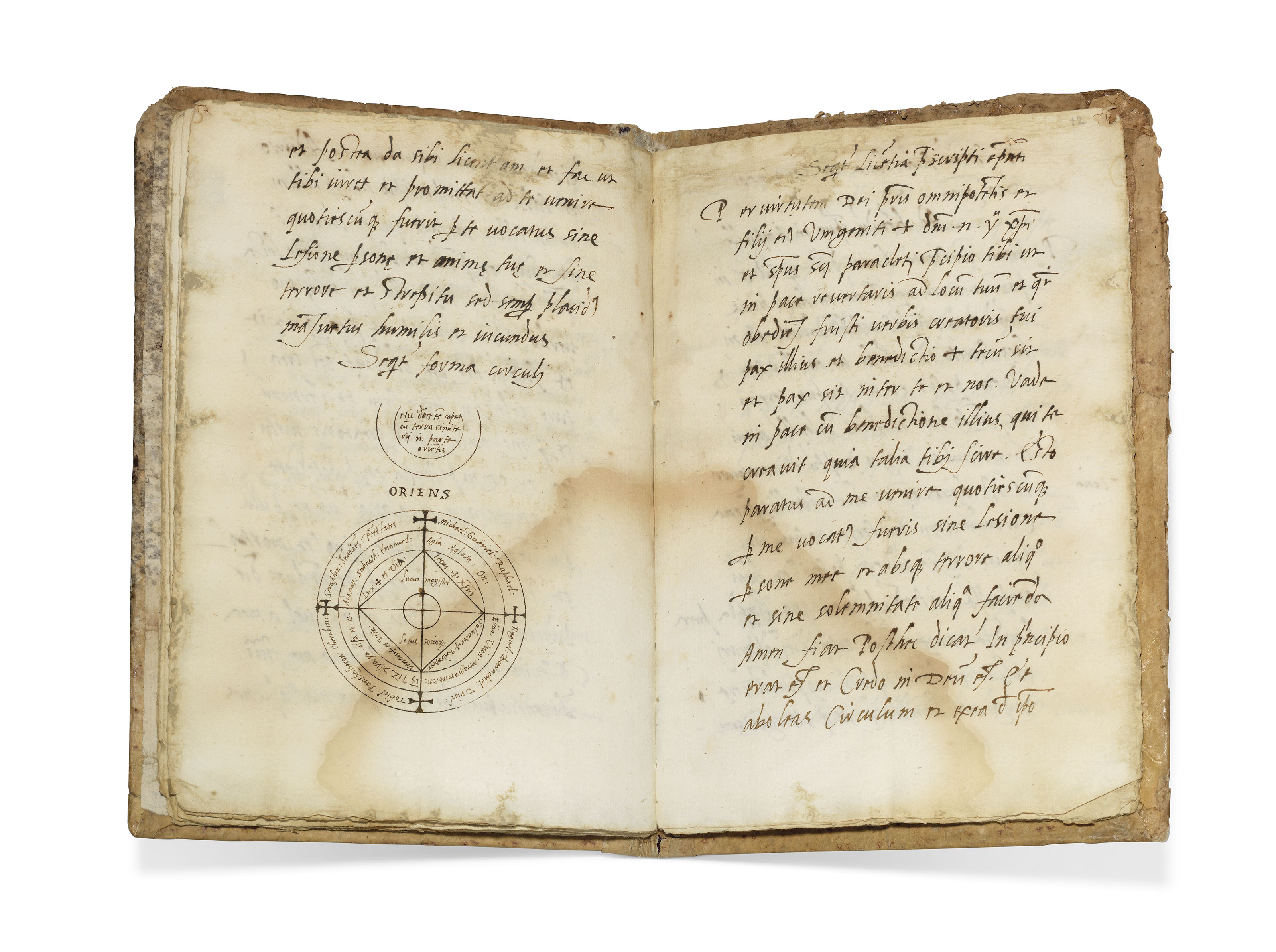 [DEMONOLOGY AND MAGIC]. A CONJURATION MANUAL, in Latin, manuscript on ...