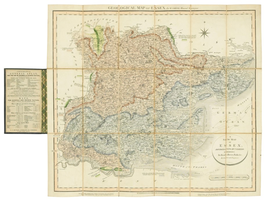 SMITH, William (1769-1839). Geological Map of Essex. London: G ...