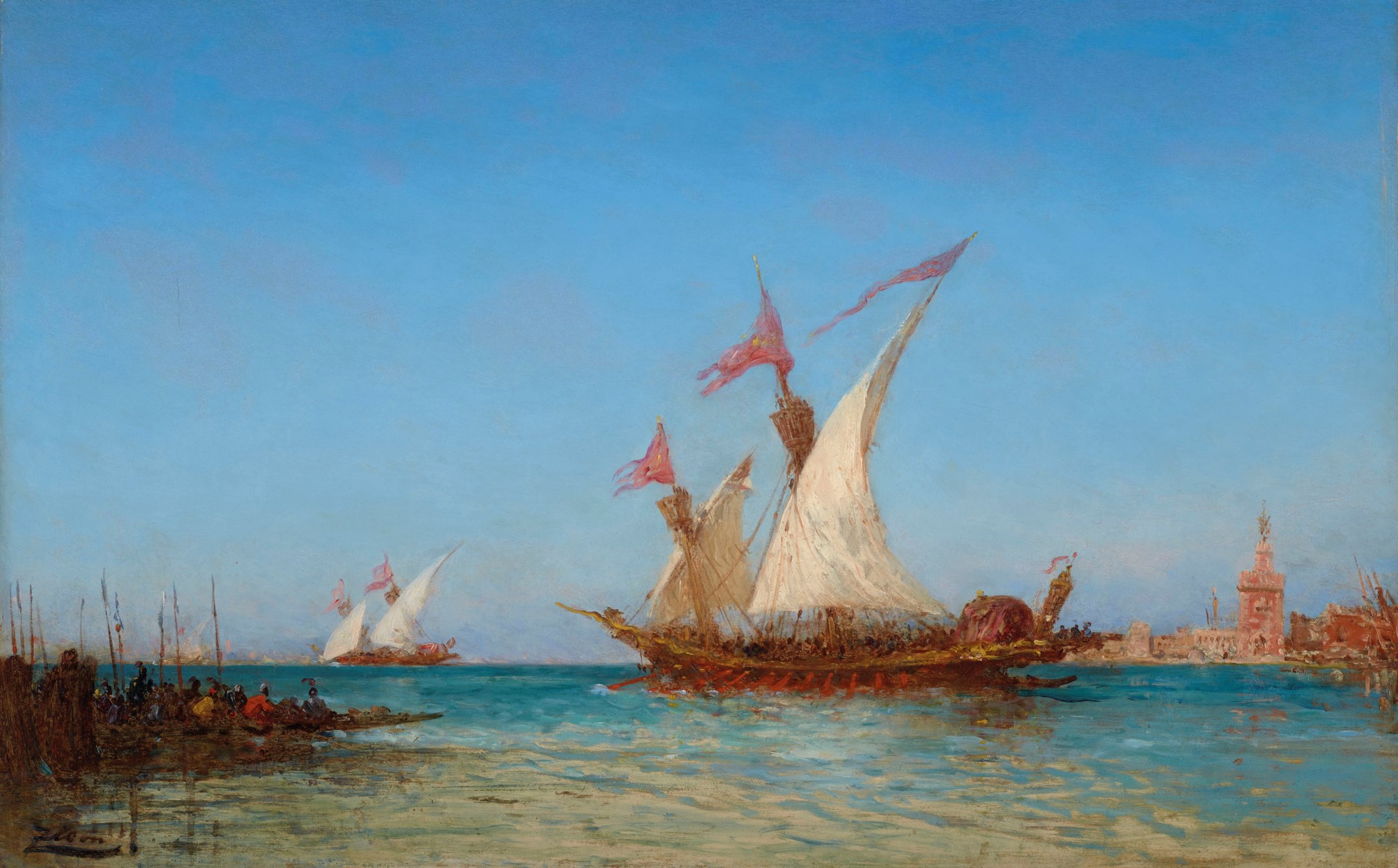 Félix Ziem (French, 1821-1911), Régates à Venise | Christie's