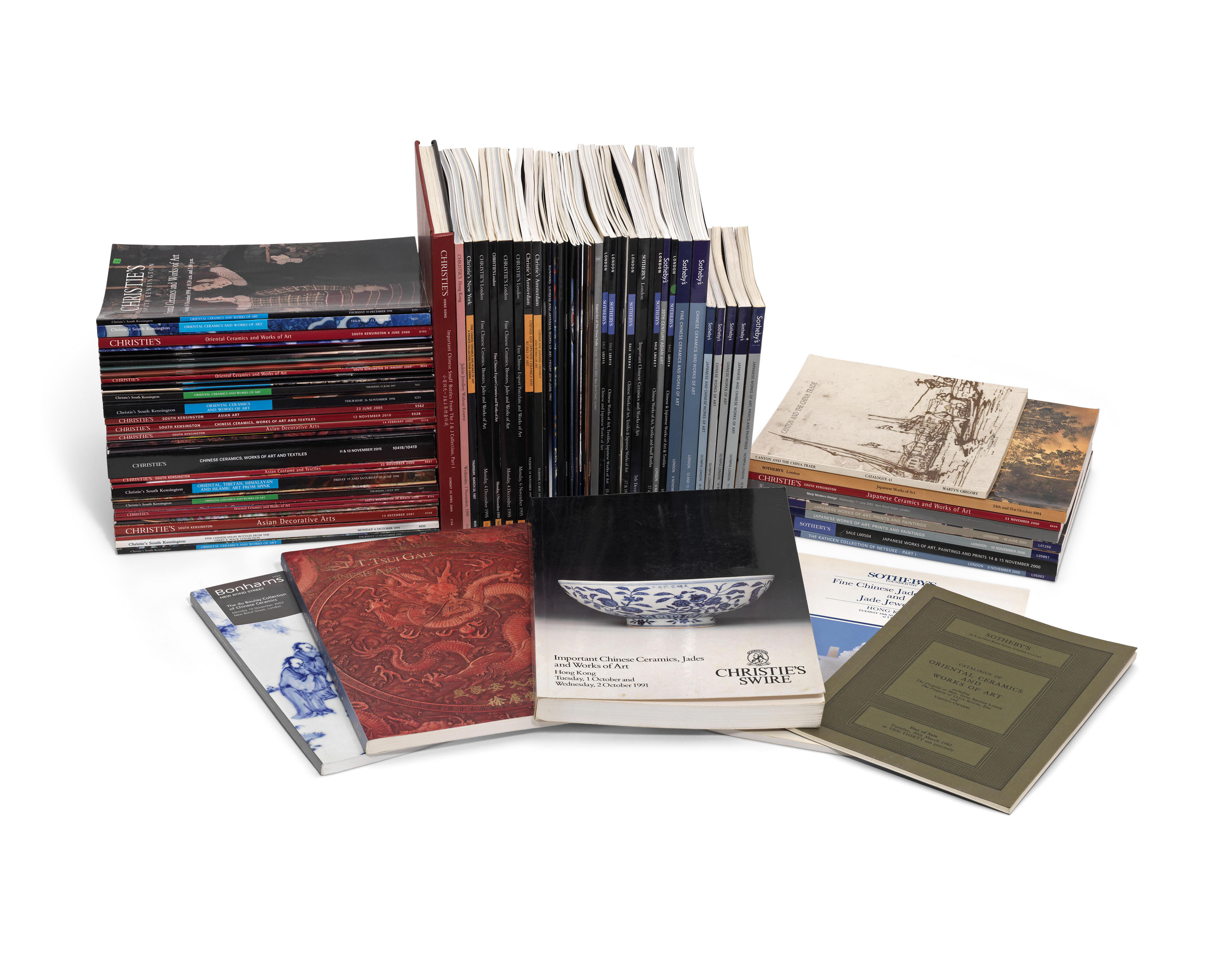 A LARGE QUANTITY OF CHINESE AND JAPANESE ART AUCTION CATALOGUES AND ...