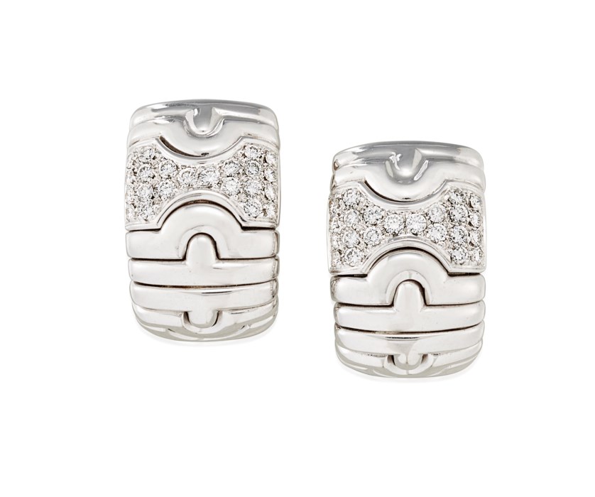 DIAMOND 'PARENTESI' EARRINGS, BULGARI | Christie's