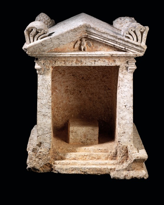 A ROMAN TUFA LARARIUM