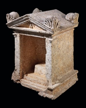 A ROMAN TUFA LARARIUM