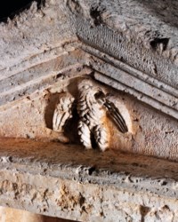 A ROMAN TUFA LARARIUM