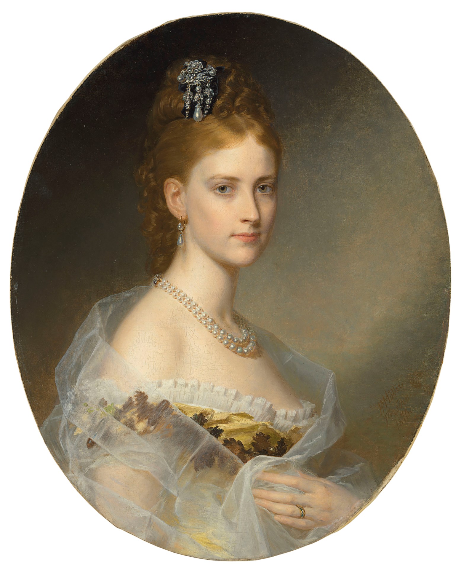 Heinrich M. Müller (German, 19th Century), Portrait of the Hon. Edith ...