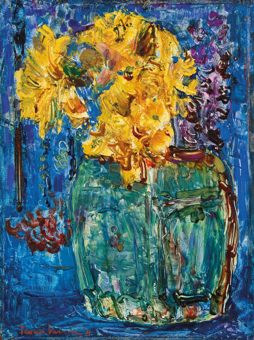 Floris Hendrik Verster (Dutch, 1861–1927), Daffodils in a ginger jar ...