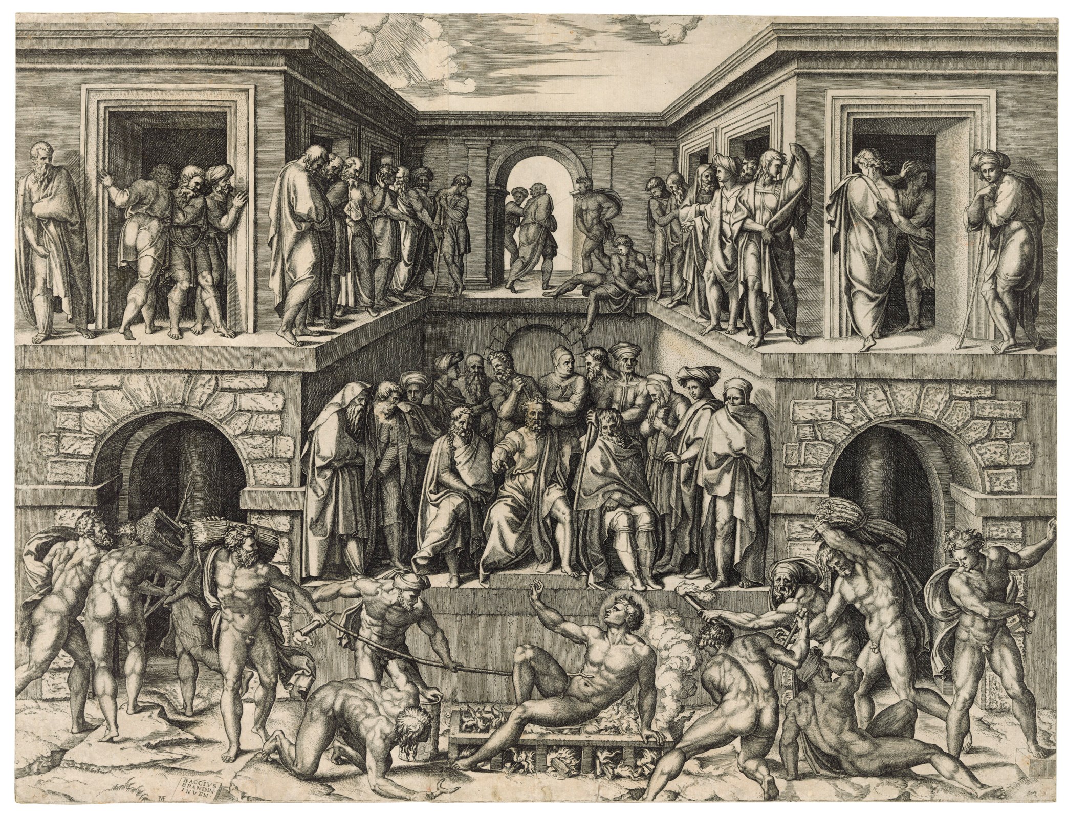 MARCANTONIO RAIMONDI (1480-1534) AFTER BACCIO BANDINELLI (1488-1560 ...