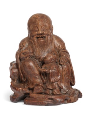 A CARVED BAMBOO FIGURE OF SHOULAO, 17TH-18TH CENTURY | Christie’s
