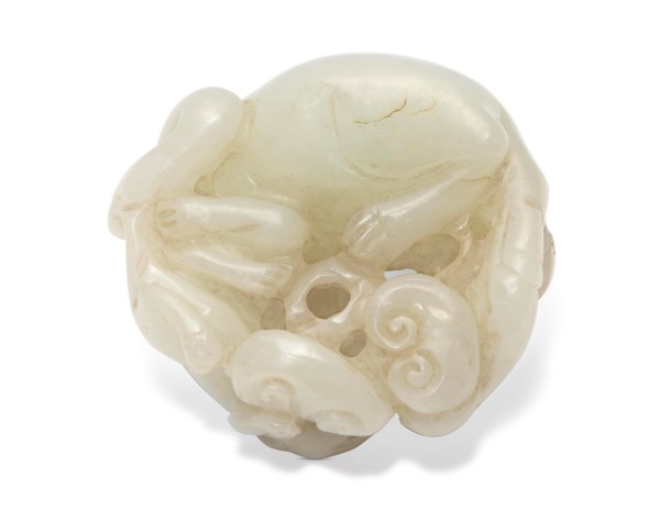 A SMALL WHITE JADE 'CAT' GROUP, 19TH CENTURY | Christie’s