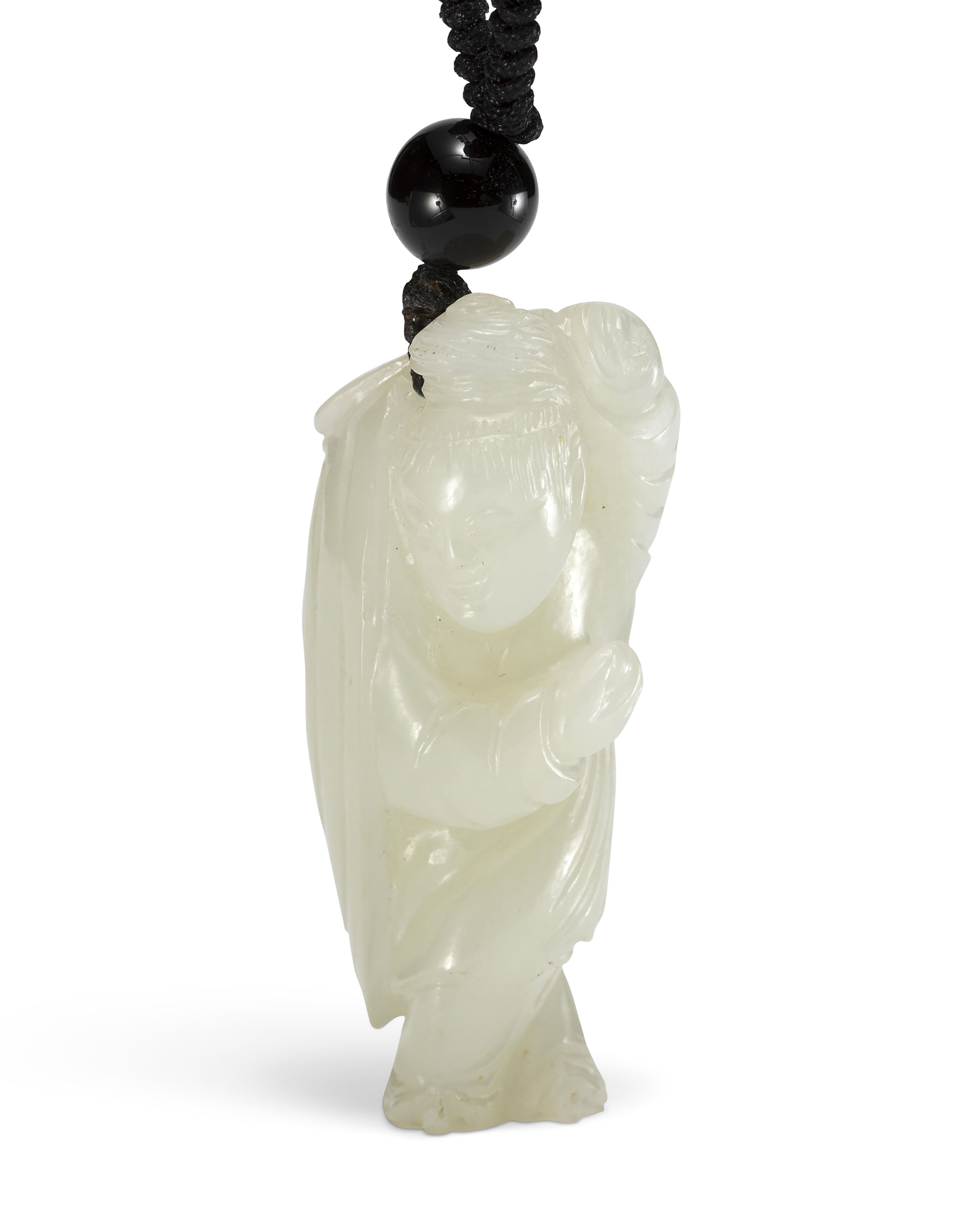 A GREENISH-WHITE JADE 'IMMORTAL' PENDANT, 18TH-19TH CENTURY | Christie’s