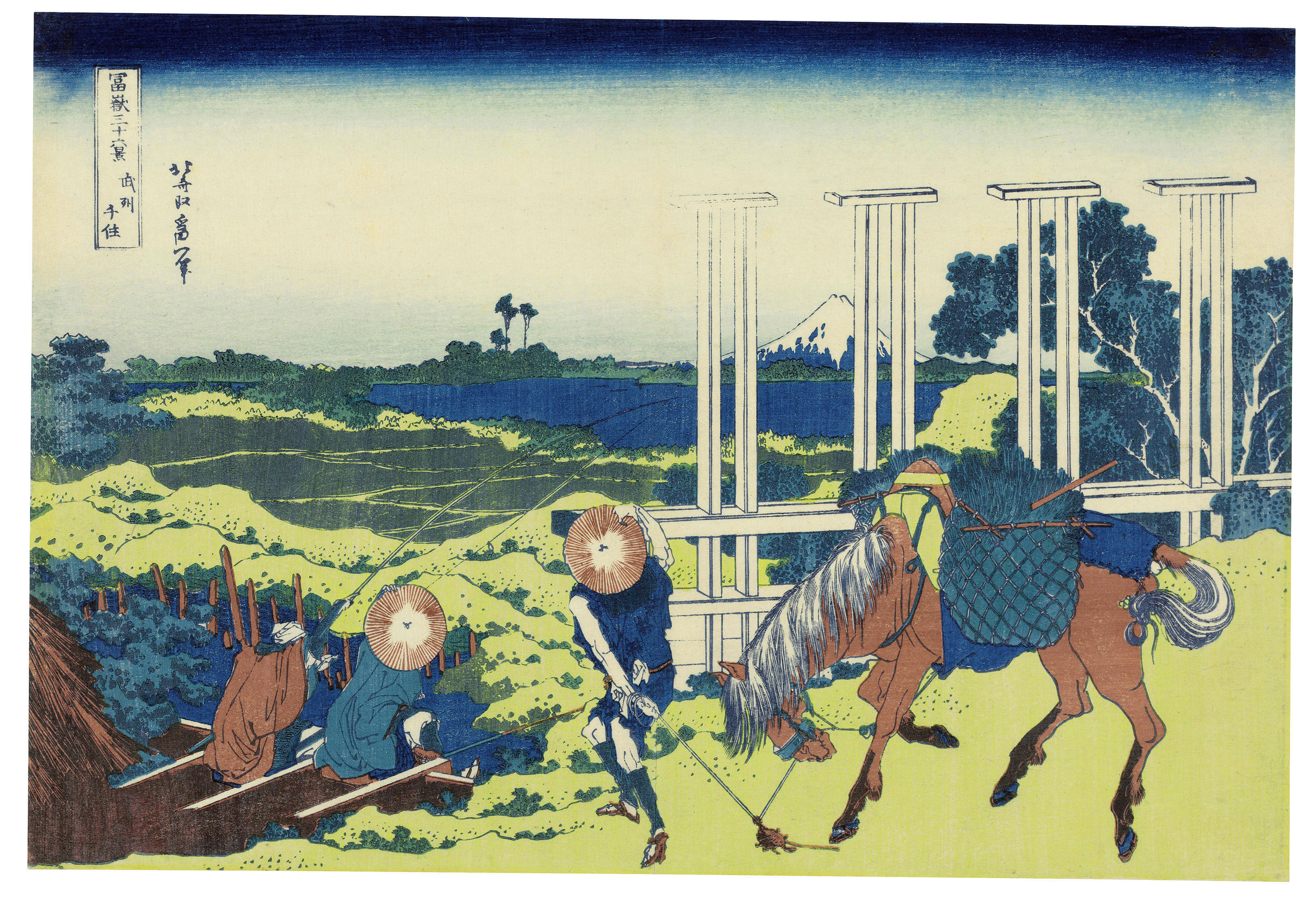 KATSUSHIKA HOKUSAI (1760-1849), Senju in Musashi Province (Bushu Senju ...