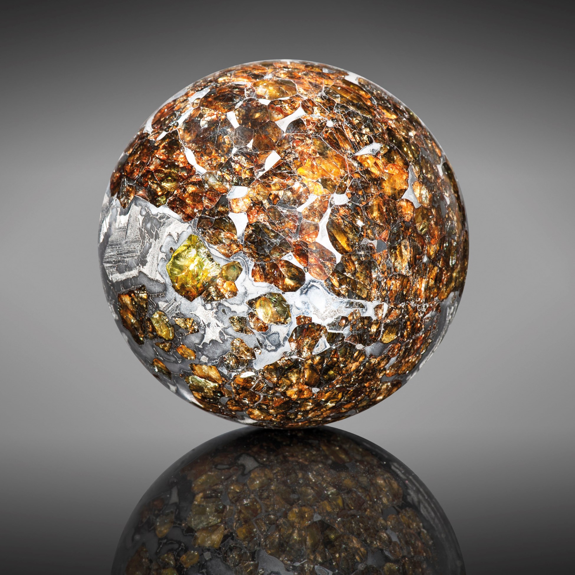 SEYMCHAN METEORITE SPHERE — AN EXTRATERRESTRIAL CRYSTAL BALL, Pallasite ...