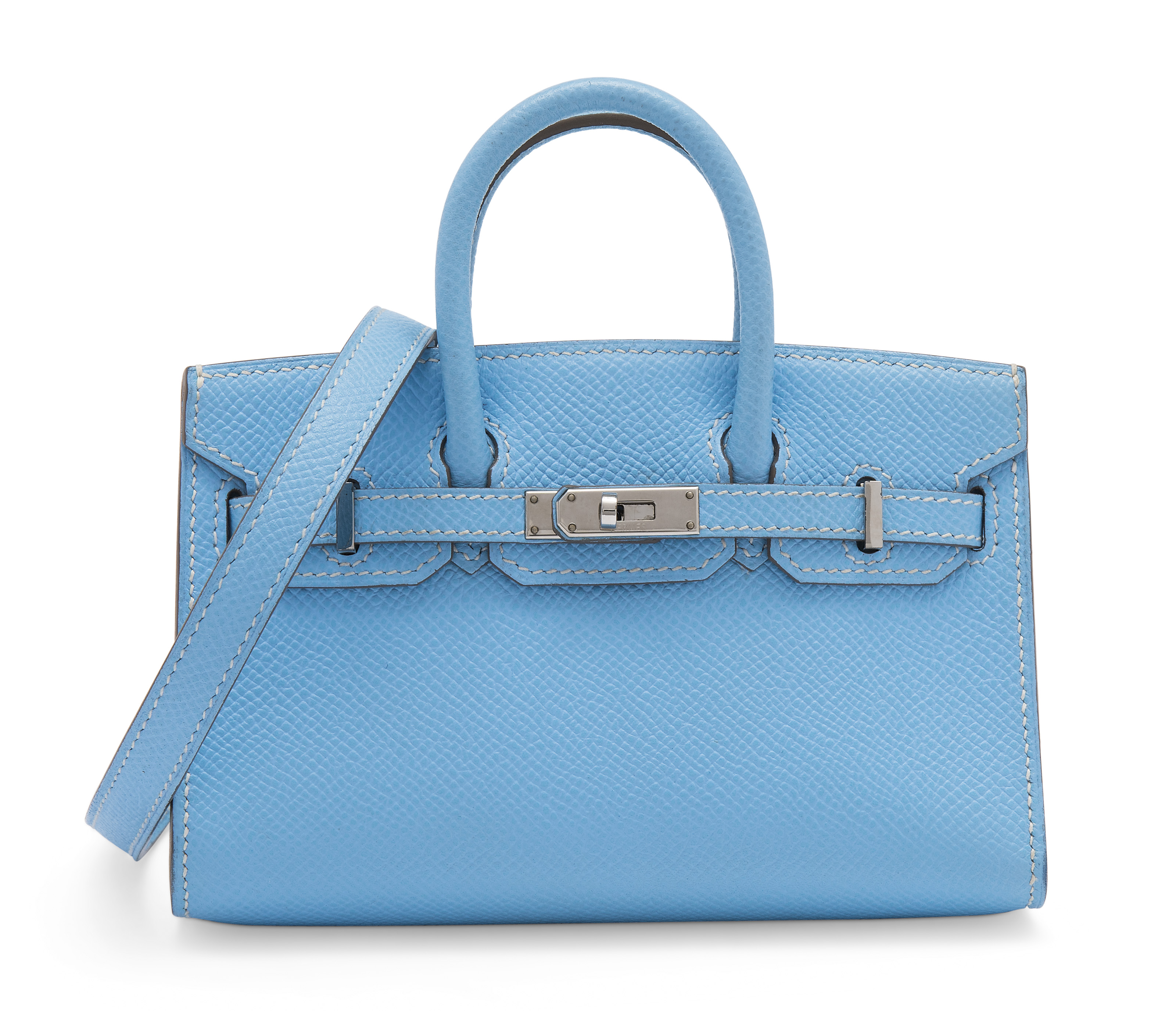 A LIMITED EDITION CÉLESTE EPSOM LEATHER MICRO MINI BIRKIN 15 WITH ...