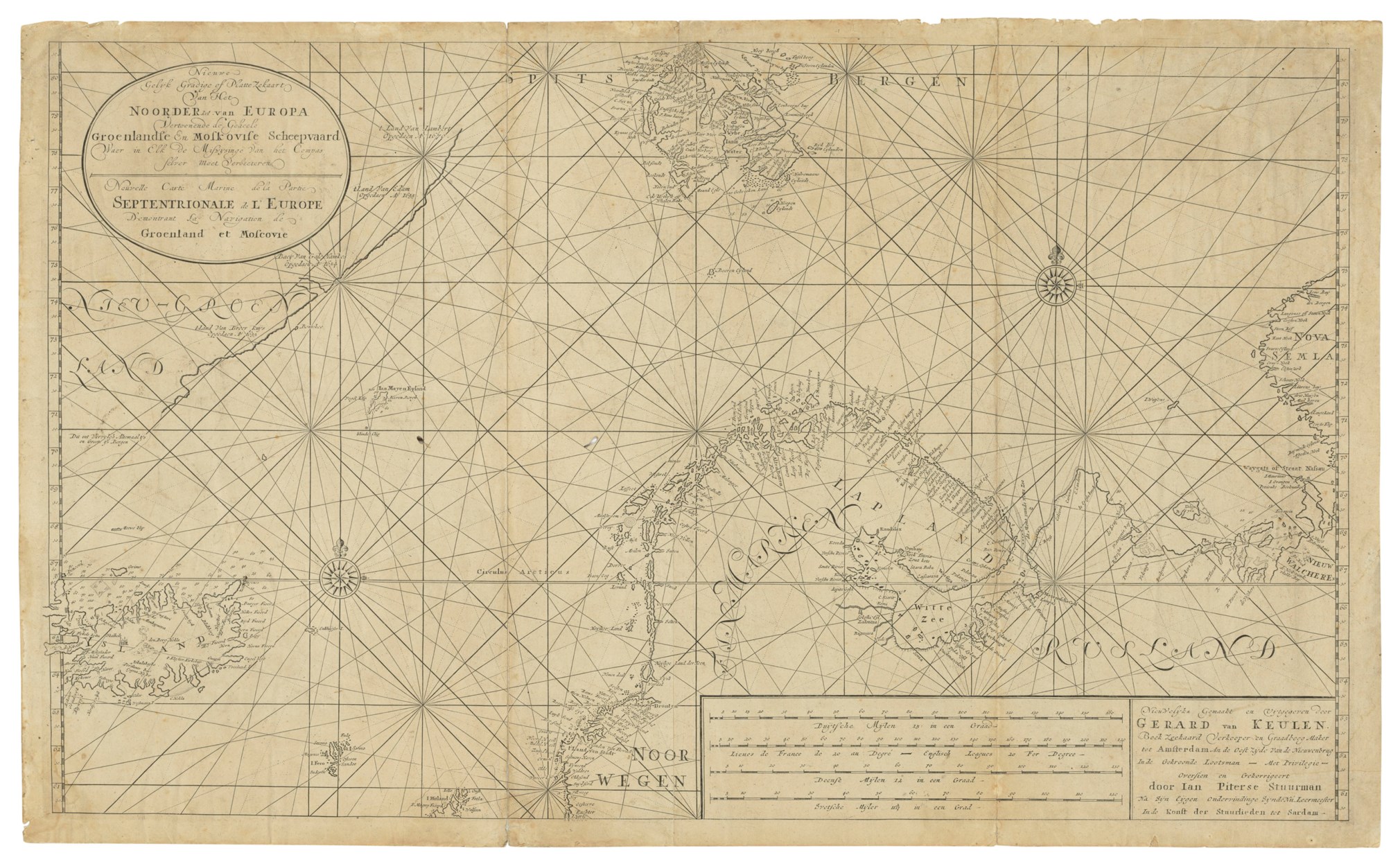 KEULEN, Gerard van (1678-1726) and Johannes van KEULEN II (1704-1755). Nieuwe Gelijk Gradige of ...