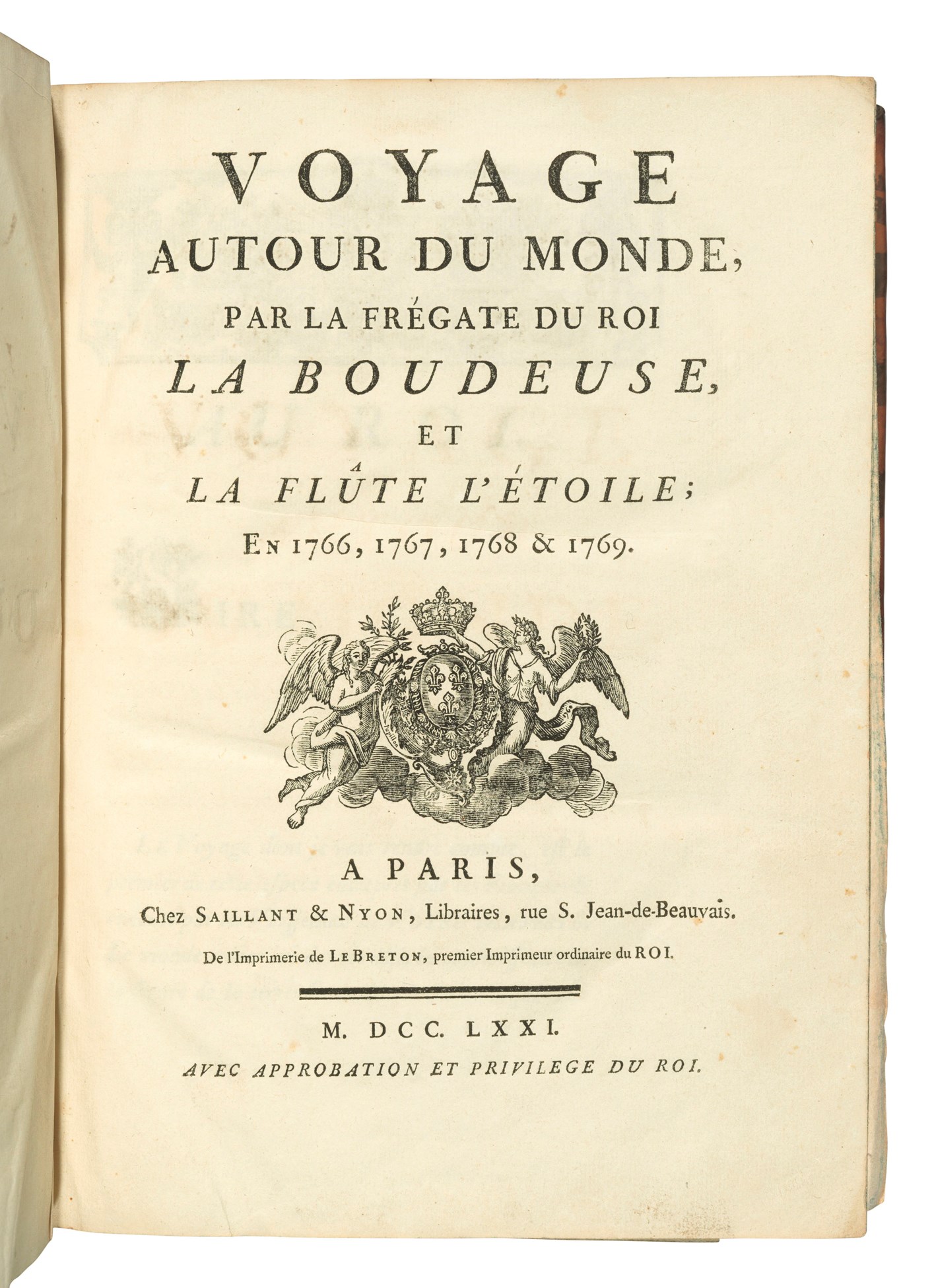 [BOUGAINVILLE, Louis Antoine, Comte de (1729-1811)]. Voyage autour du ...