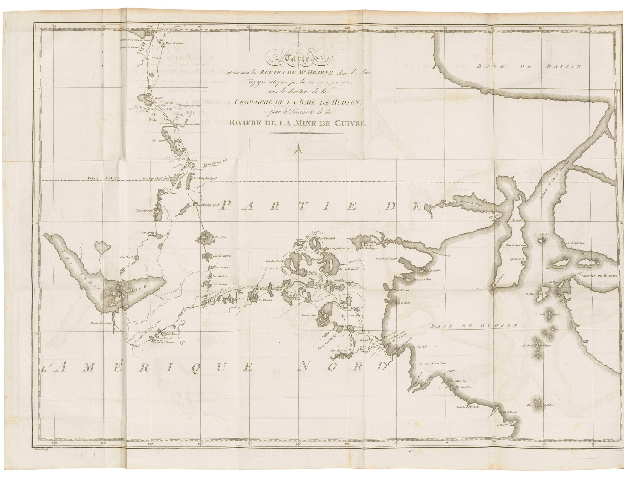 HEARNE, Samuel (1745-1792). Voyage de Samuel Hearne, du Fort du Prince ...
